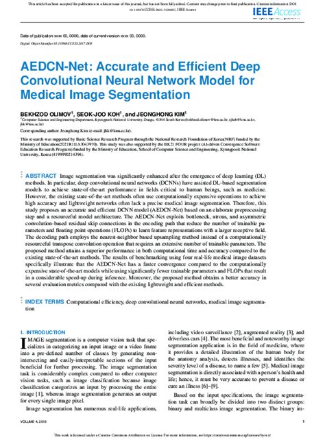 Pdf Aedcn Net Accurate And Efficient Deep Convolutional Neural Network Model For Medical