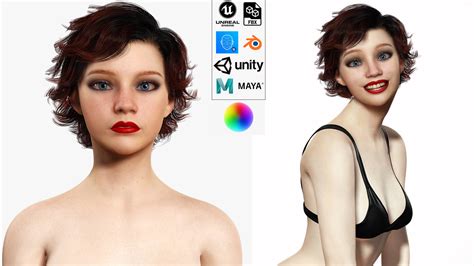 Casual Girl Base Mesh 3d Model By Khaloui