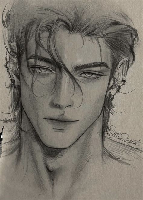 ~look At That Little Smirk😮‍💨~ Cool Art Drawings Drawing Sketches