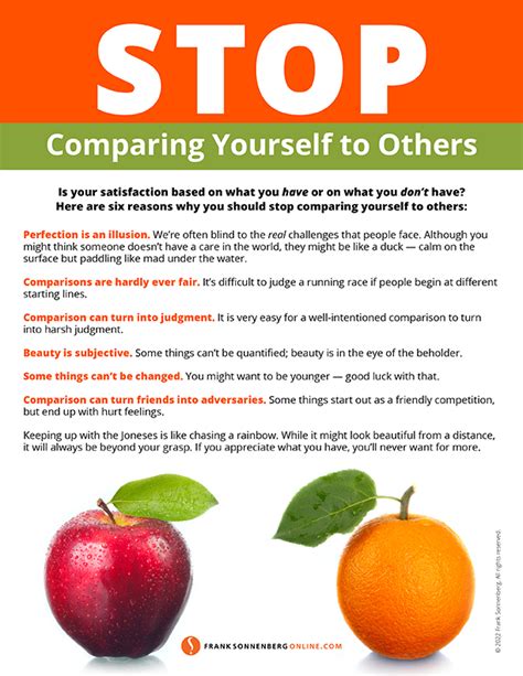 Stop Comparing Yourself To Others — Frank Sonnenberg Online