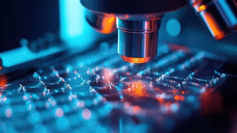 Exploring Microscopic Worlds Through Advanced Technology Stock Image