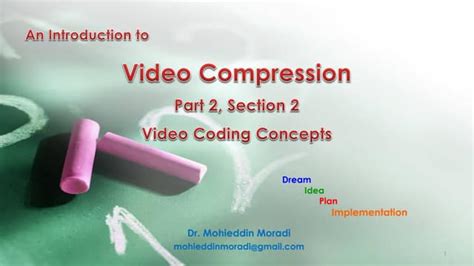 Video Compression Part 2 Section 2 Video Coding Concepts Ppt
