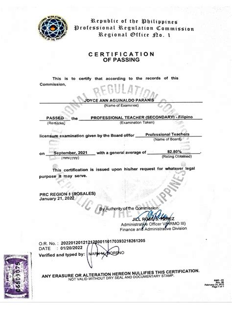 Board Passing Certificate Pdf