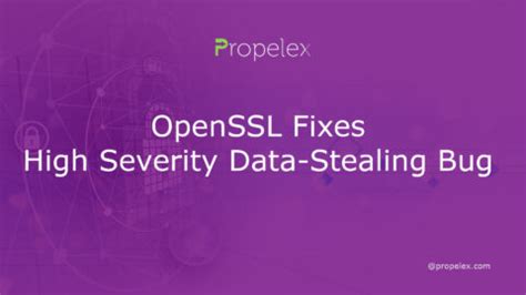 OpenSSL Fixes High Severity Data Stealing Bug Propelex