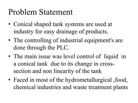 Ratio Controller In Two Conical Tank Interacting Level System Ppt
