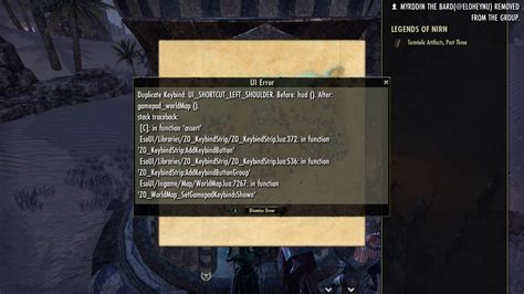 Tons Of Ui Errors In Gamepad Mode — Elder Scrolls Online