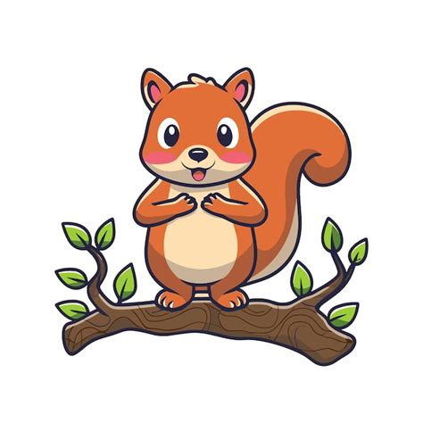 Premium Vector Vector Cute Squirrel Cartoon Character