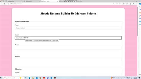 Maryam Saleem On Linkedin Hackathon Project Resume Builder 💥 Hamzah Syed Ameen Alam
