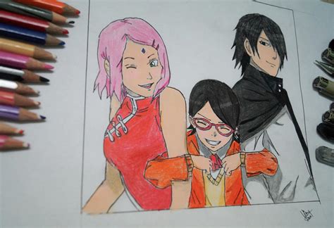 Sakura Y Sarada Uchiha Sarada Uchiha Narutopedia Fandom