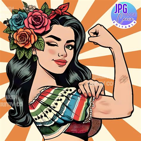 Mexican Power Latina Power Strong Mexican Woman Feminist Image
