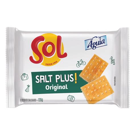 Biscoito Sol Salt Plus 120g Tradicional Lavagnoli