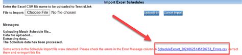New League Schedule Export Import Using Excel