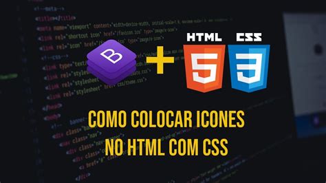como colocar ícones no html com css youtube