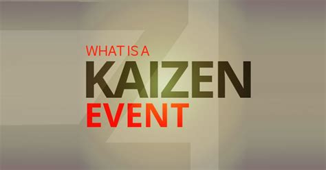 What Is A Kaizen Event Vector Solutions