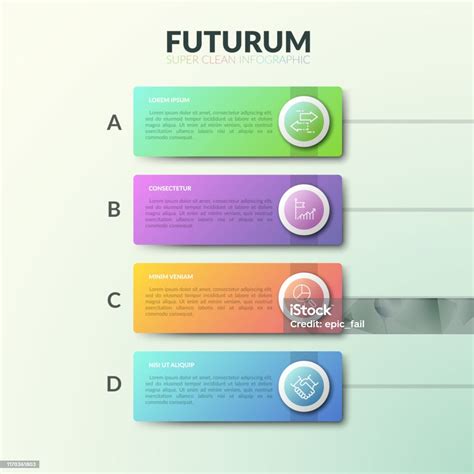 텍스트 상자와 얇은 선 기호가 있는 세로 행에 배치된 4개의 문자 사각형입니다 회사 개념에서 제공하는 서비스 목록입니다 0명에