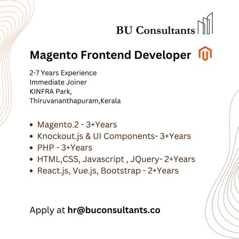 Bu Consultants On Linkedin Hiring Magento Frontenddeveloper