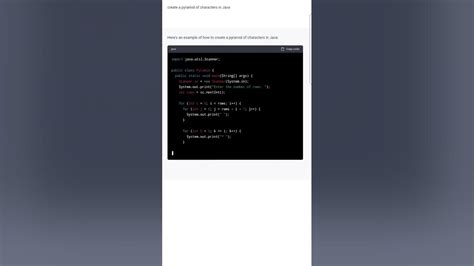 Java Interview Coding Question Print Pyramid Of Character Shorts Youtube