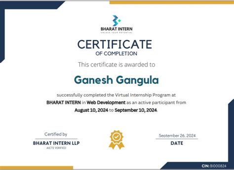 ganesh gangula on linkedin webdevelopment internship techjourney learningneverstops