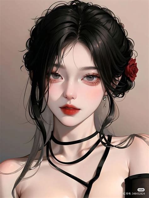 Beautiful Fantasy Art Digital Art Anime Digital Art Girl Anime Black Hair Yandere Girl