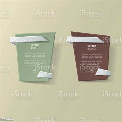 벡터 인포그래픽 종이접기 배너 설정합니다 0명에 대한 스톡 벡터 아트 및 기타 이미지 0명 3차원 형태 개념 기호 Istock