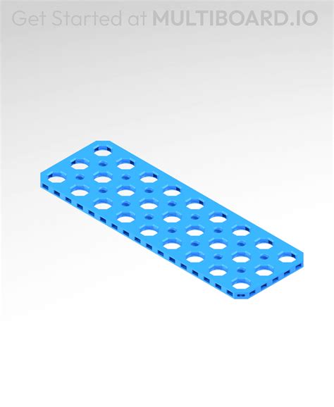 3x9 Mu Mid Hole Small Thread Plate 3d Model By Multiboard On Thangs