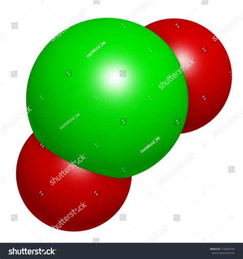 Chlorine Dioxide Clo2 Molecule Used Pulp Stock Illustration 172676744