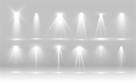 무대 조명 좁은 통로 또는 플랫폼 투명 효과의 컬렉션입니다 스포트라이트가 있는 밝은 조명 라이트 효과 프로젝터 0명에 대한 스톡 벡터 아트 및 기타 이미지 Istock