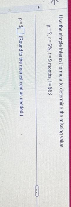 Solved Use The Simple Interest Formula To Determine The Chegg