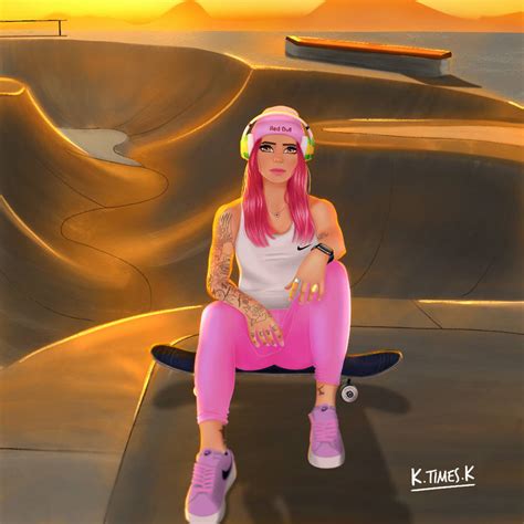 Illustration Of Brazilian Skater Leticia Bufoni By Theartofkari On