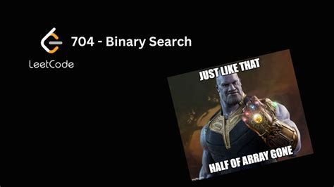 Binary Search Leetcode 704 Youtube