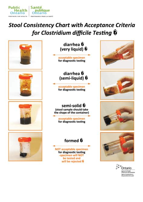 Stool Consistency Chart With Acceptance Criteria For Clostridium