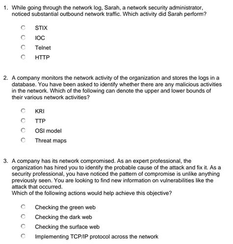 Solved While Going Through The Network Log Sarah A Chegg Com