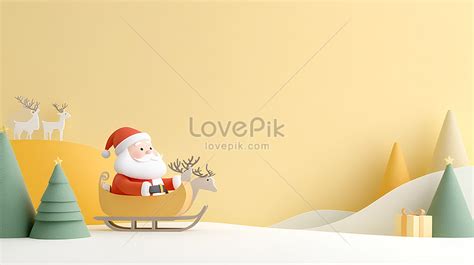 산타클로스는 썰매를 탄다 일러스트 무료 다운로드 Lovepik