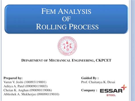 pdf fem analysis of rolling process dokumen tips