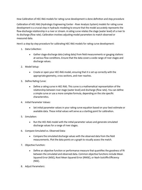 How Calibration Of Hec Pdf Discharge Hydrology Simulation