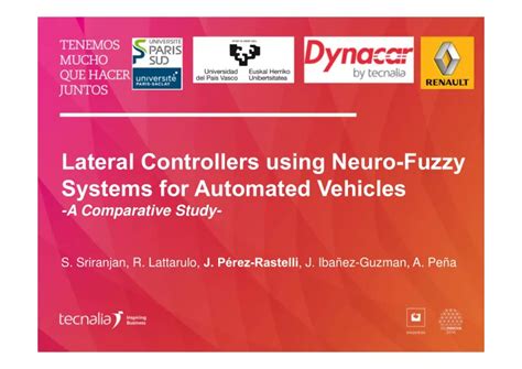 Ppt Lateral Controllers Using Neuro Fuzzy Systems For Automated Vehicles Powerpoint