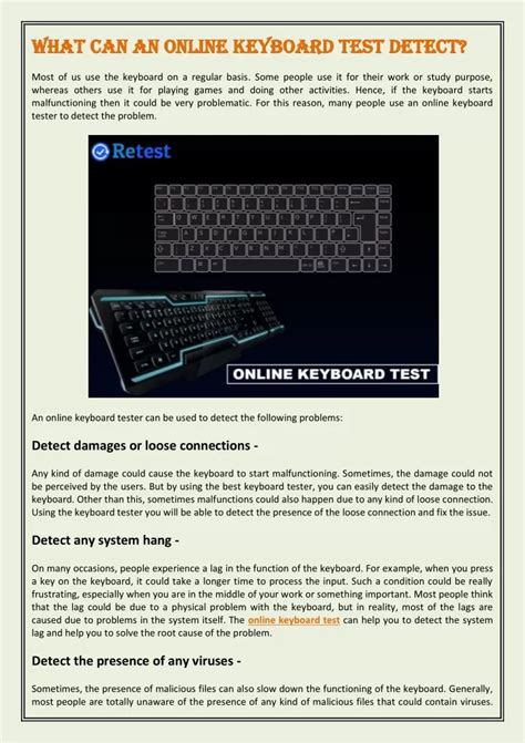Ppt What Can An Online Keyboard Test Detect Powerpoint Presentation Free Download Id11794353