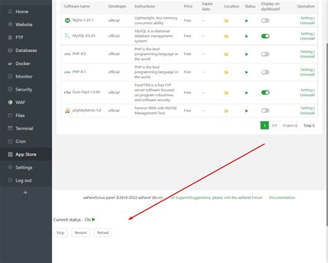 Layout Aapanel Free Hosting Control Panel One Click Lamplemp