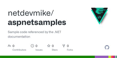 GitHub Netdevmike Aspnetsamples Sample Code Referenced By The NET Documentation