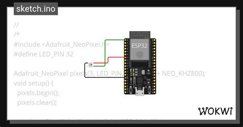 L2neopixel Wokwi Esp32 Stm32 Arduino Simulator