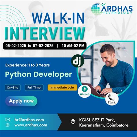 Ardhas Technology On Linkedin Pythondeveloper Hiring Pythonjobs