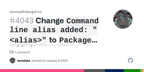 Change Command Line Alias Added To Package Added To PATH
