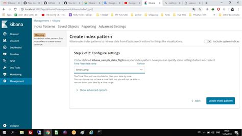 Kibana 6 4 3 On Windows Cant Create Index Pattern Issue 26746