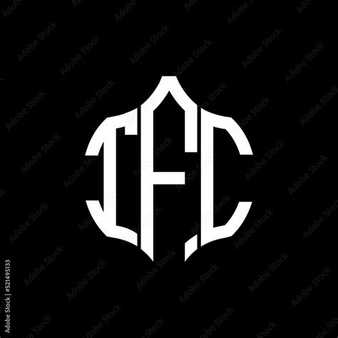 Tfc Letter Logo Tfc Best Black Background Vector Image Tfc Monogram