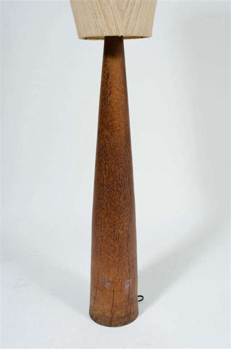 American Inverted Cone Shade And Wenge Column Floor Lamp For Sale At 1stdibs Upside Down Cone