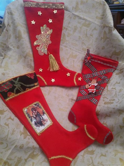 Новогодний носок: Носочки для подарков в интернет-магазине Ярмарка ...