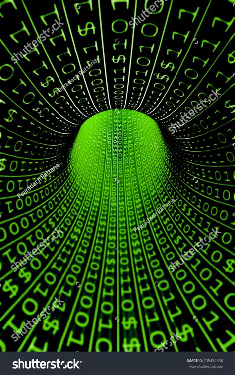 Binary Stream Abstract On The Subject Of Business Transactions