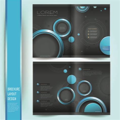 사업 안내 책자 표지 레이아웃 디자인 벡터 Eps Uidownload