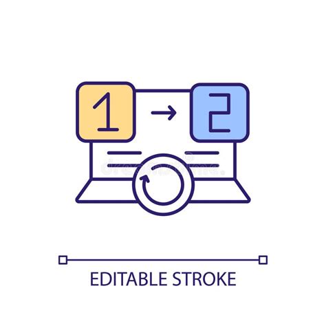 Upgrade Computer Software To Actual Version Rgb Color Icon Stock