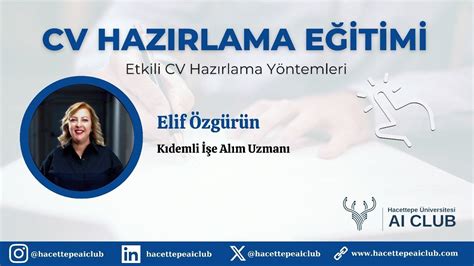 cv hazırlama eğitimi w elif Özgürün youtube